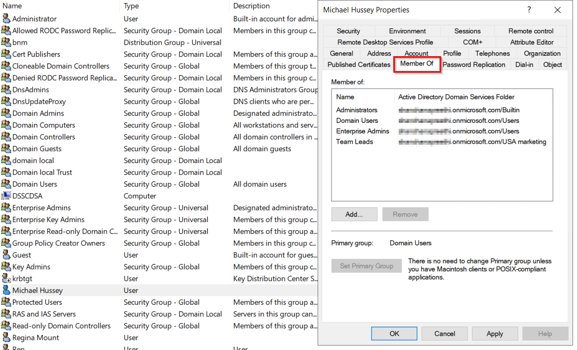 Find Group Membership in Active Directory