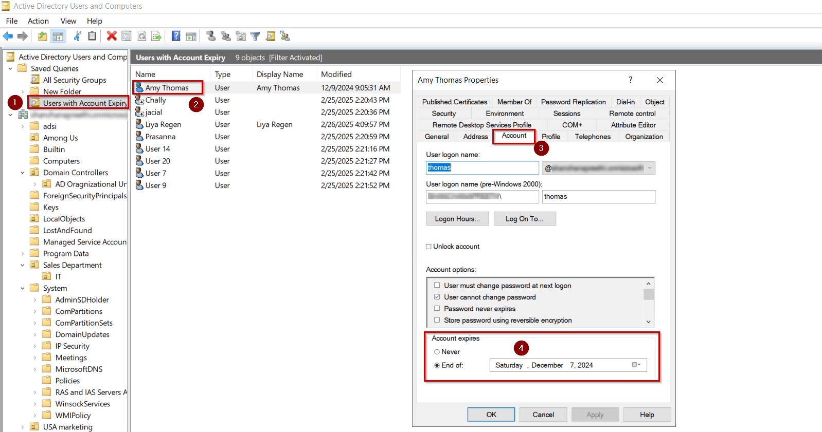Check User Account Expiration Date in Active Directory