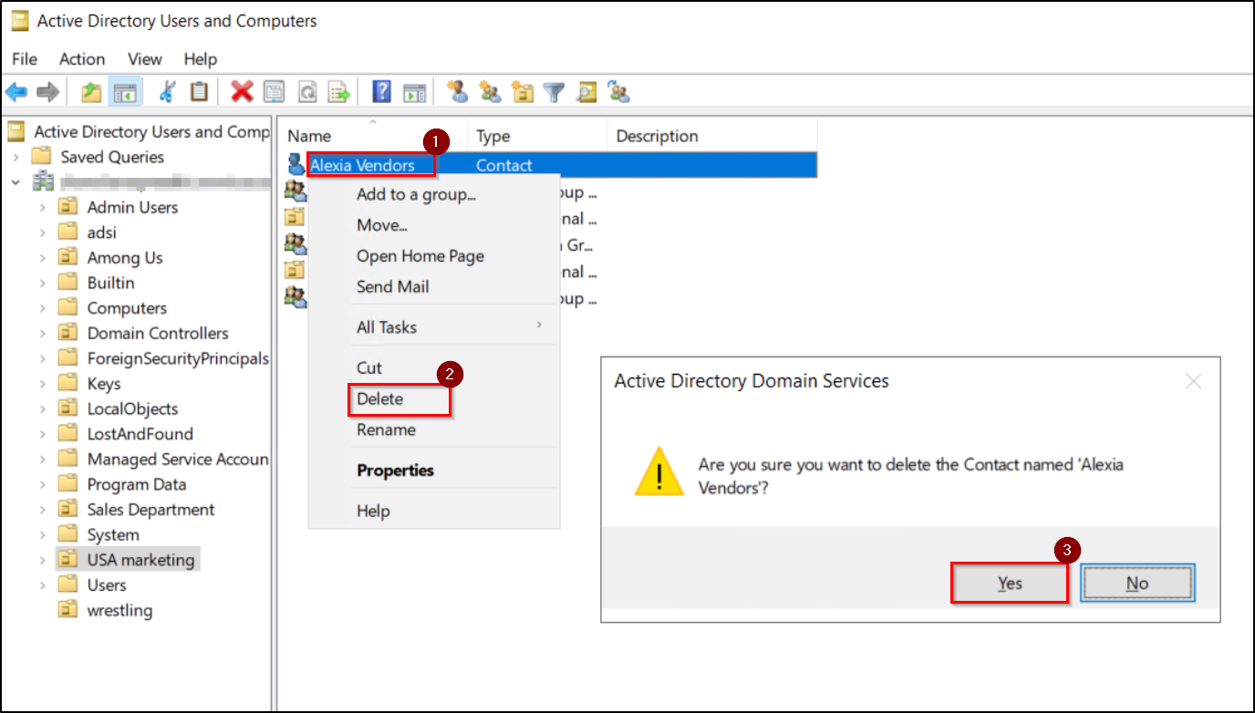 Get a List of All Contacts in Active Directory