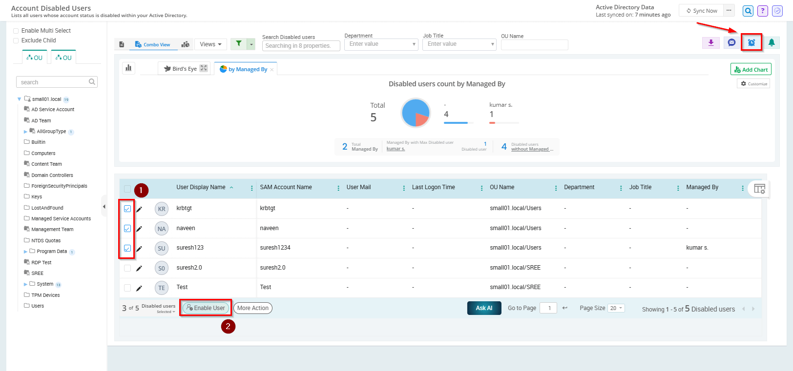 Find Enabled Users in Active Directory