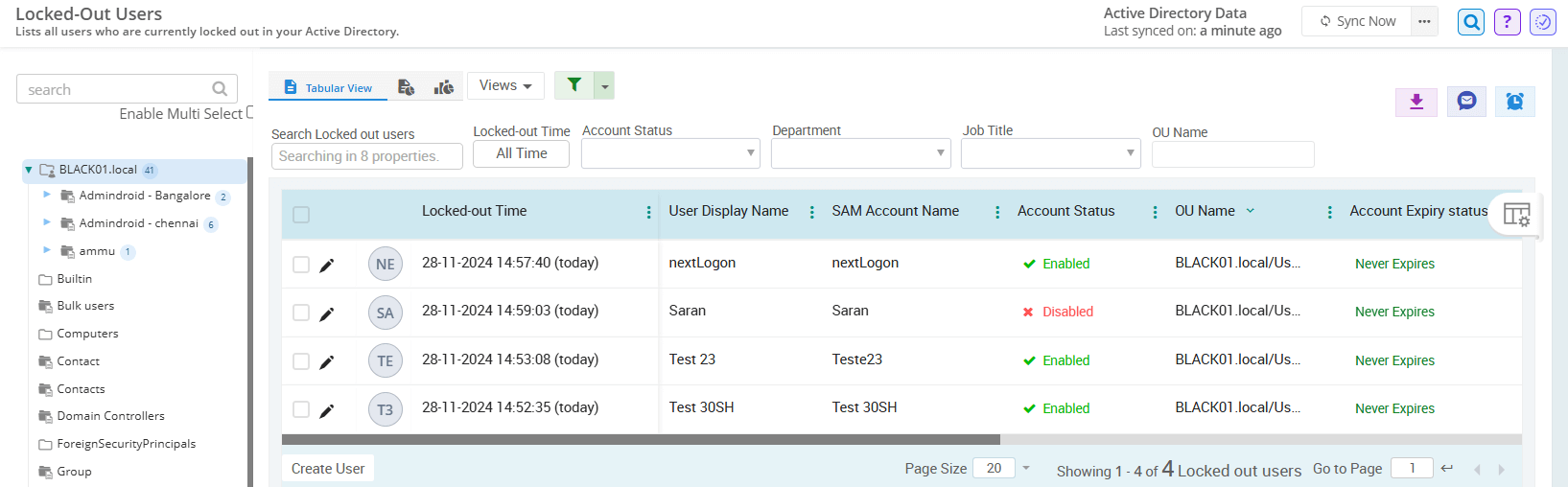 Find Account Locked-out Users in Active Directory
