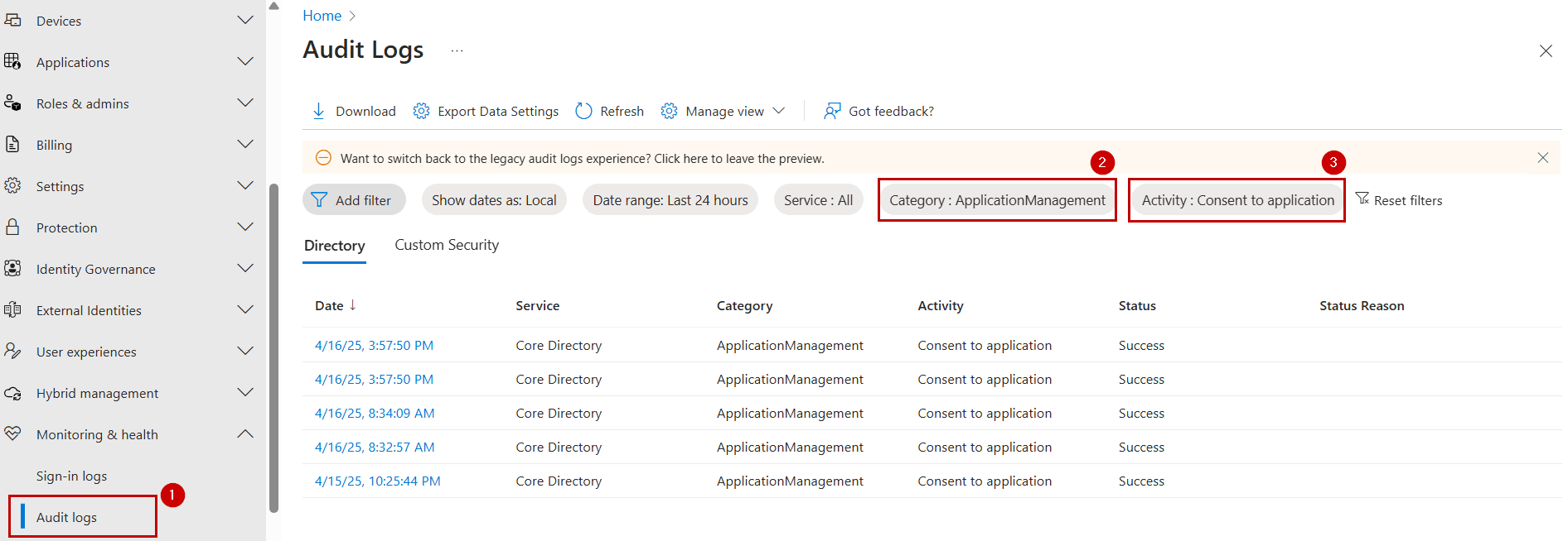 Monitor Entra ID Application Consent Grant Activities