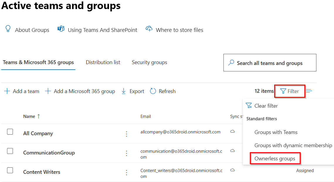Monitor Ownerless Groups in Microsoft 365
