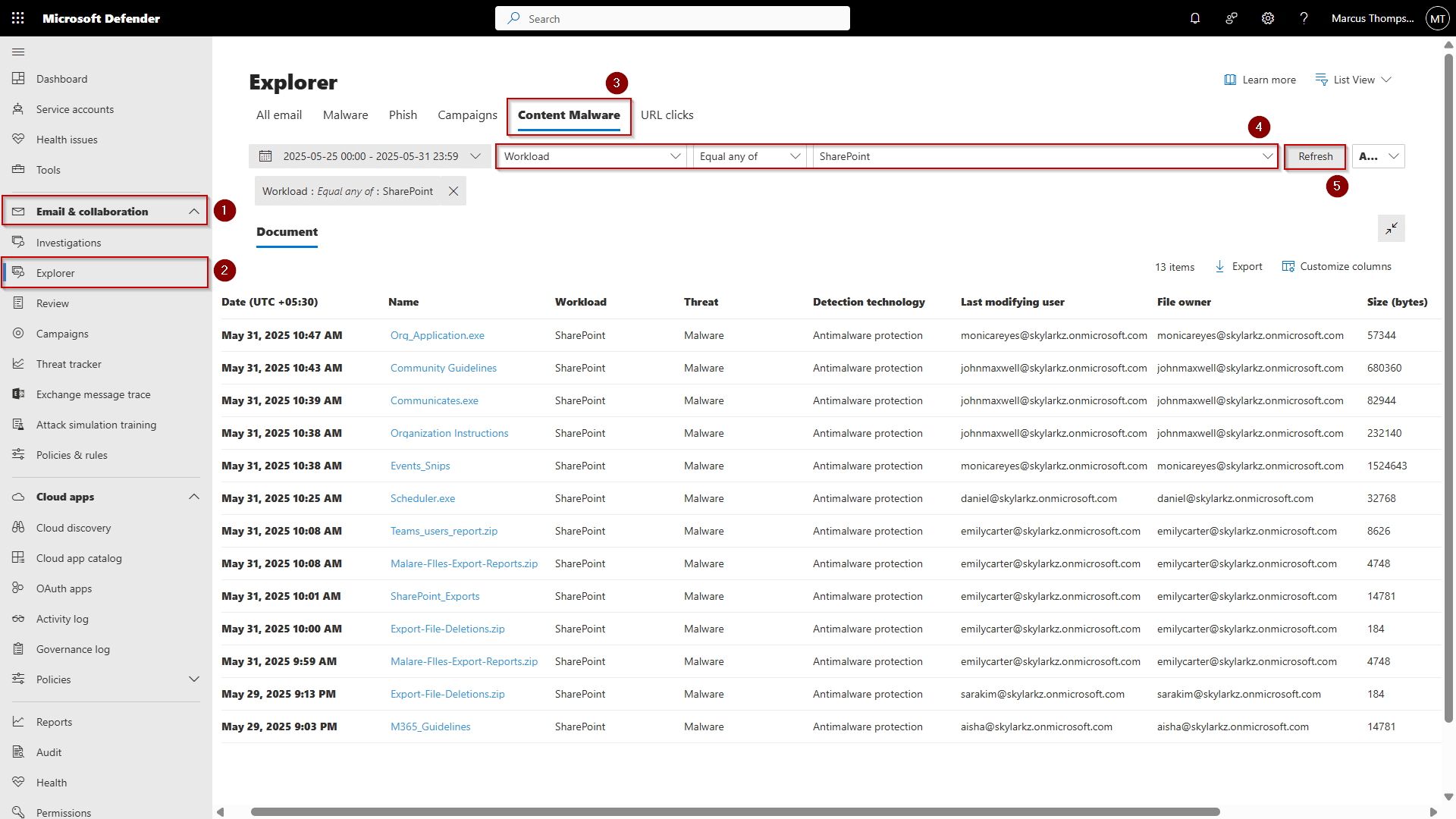 Monitor Malware-Infected Files in SharePoint Online