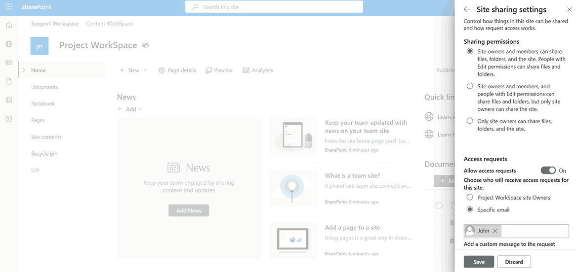 Track Site Access Requests in SharePoint Online